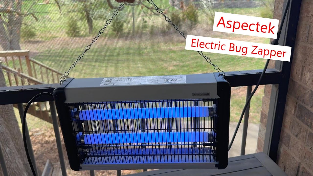 Aspectek Electric Bug Zapper Removable Tray And Quiet Bugs Bugzapper