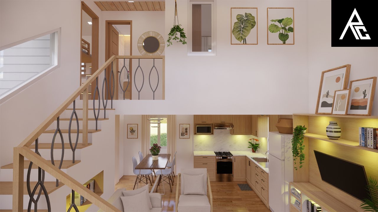 Impressive 2 Bedroom Loft Type Small House Design Idea 5x6 Meters Only