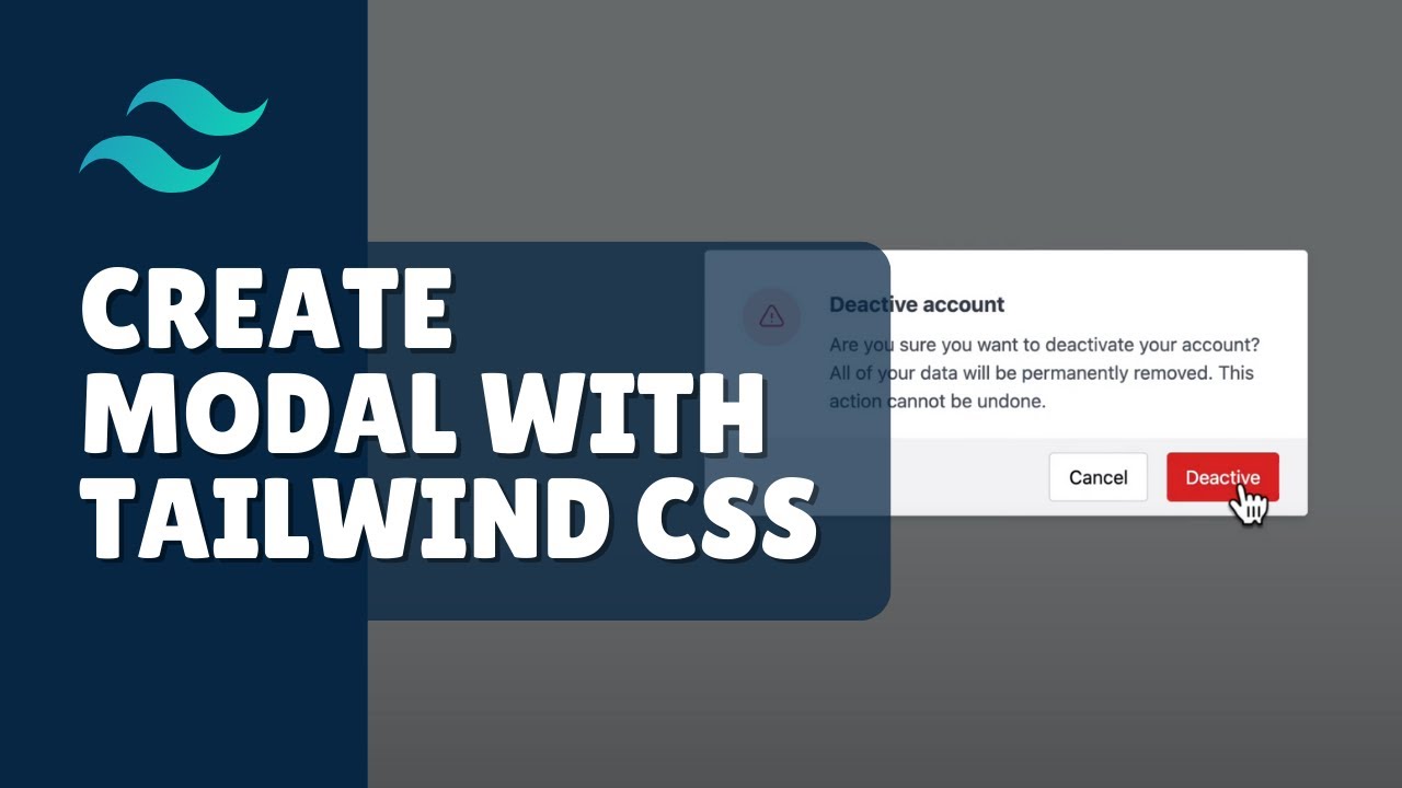 How To Create Modal By Using Tailwind Css Youtube