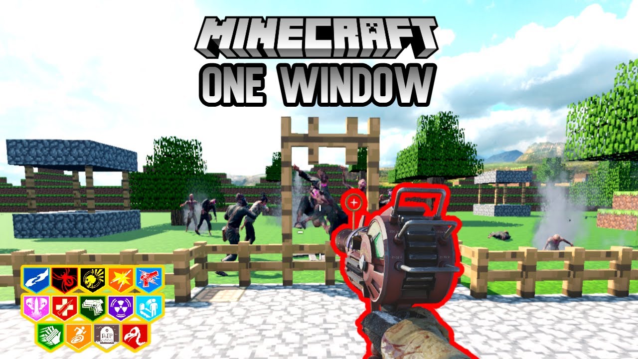 Minecraft One Window Challenge Custom Zombies Youtube