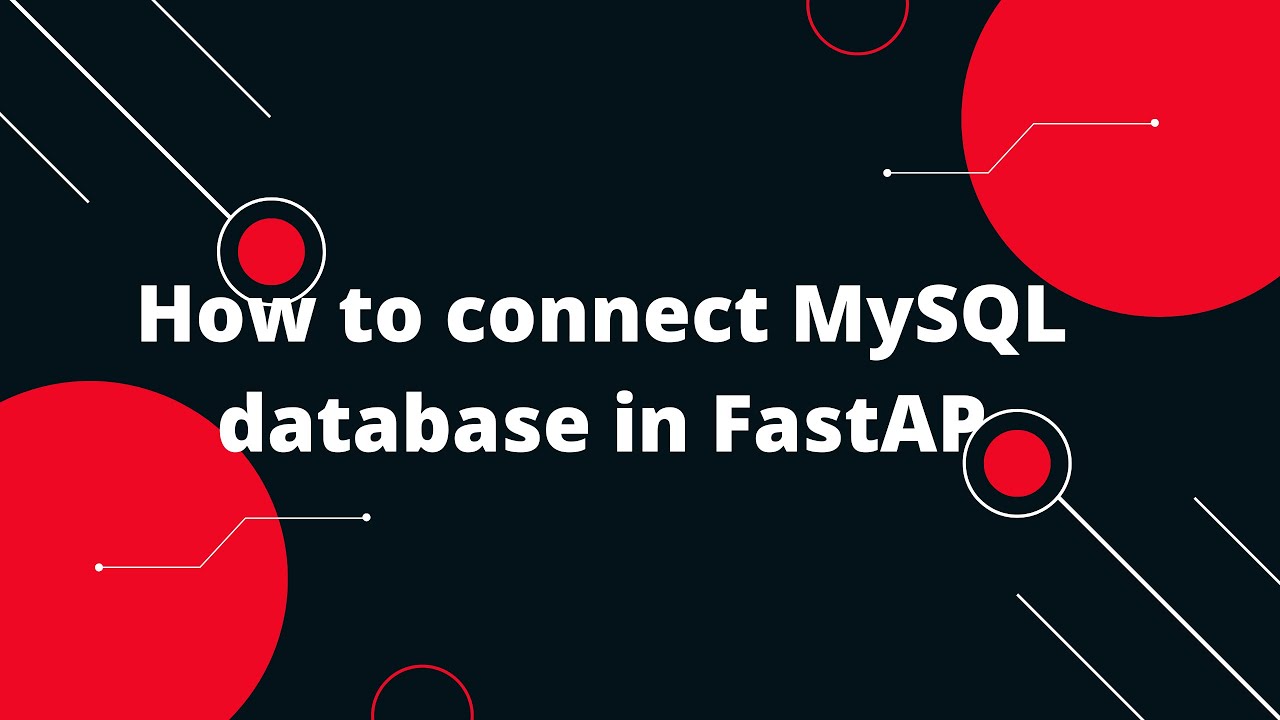 Python Fastapi Tutorial 19 How To Connect Mysql Database In Fastapi