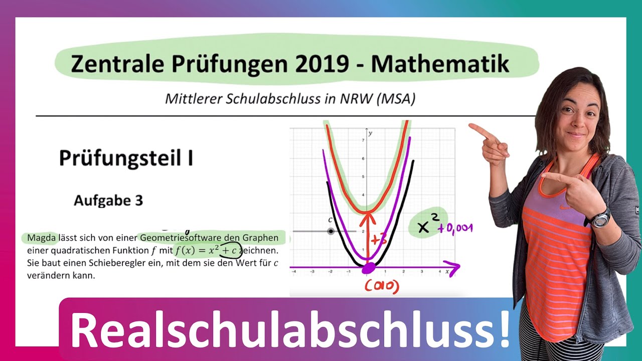 рџ љ Realschulabschluss Mathe Prгјfung Parabeln Originale Prгјfungsaufgabe