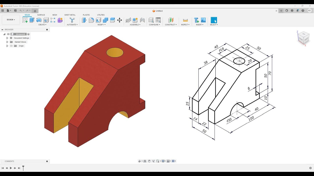 Fusion360 Part Modeling Tutorial 227 Design 3dmodeling