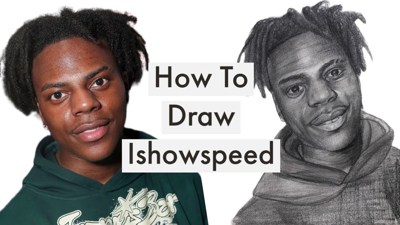 How To Draw Ishowspeed Step By Step Using Cross Hatching Shading