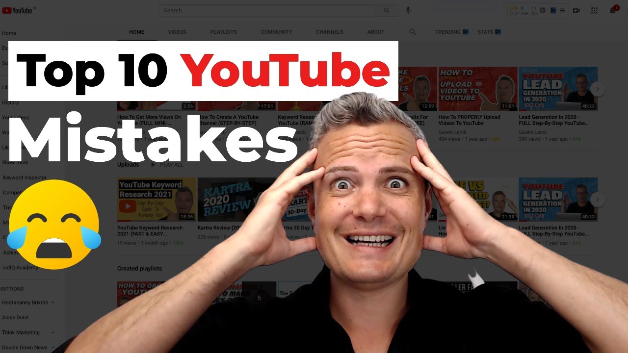 Top 10 Youtube Mistakes How To Avoid Them 2021 Youtube