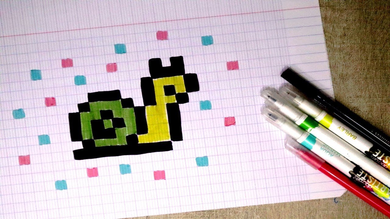 Escargot En Pixel Art Youtube