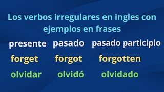 Aprende Los Verbos Irregulares En Ingles Con Ejemplos E Doovi