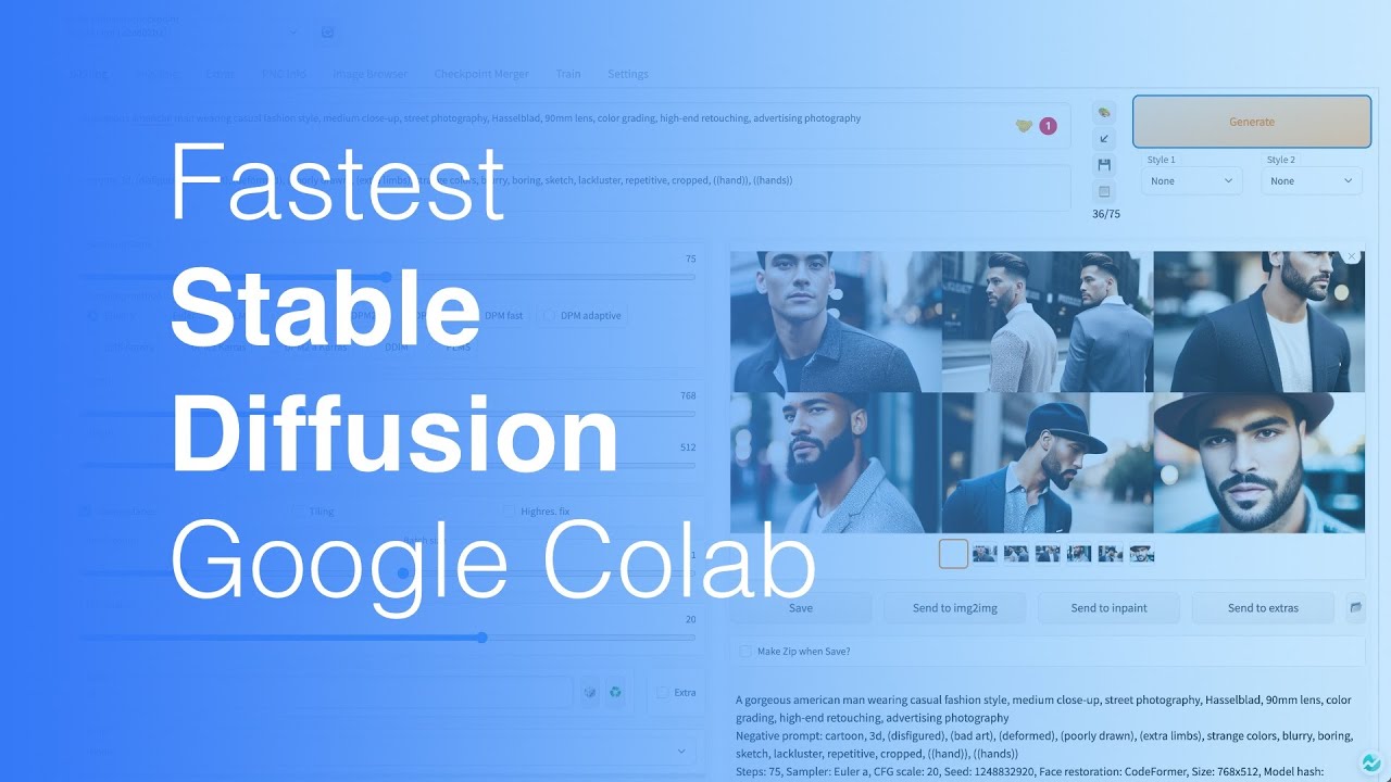 Easy And Fast Stable Diffusion On Google Colab Youtube