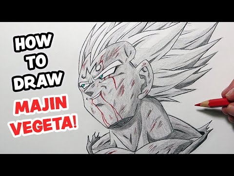 How To Draw Majin Vegeta Step By Step Tutorial Youtube