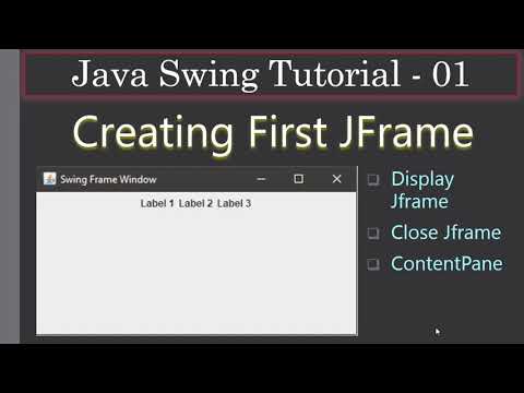 First Jframe Window Java Swing Tutorials 01 Youtube
