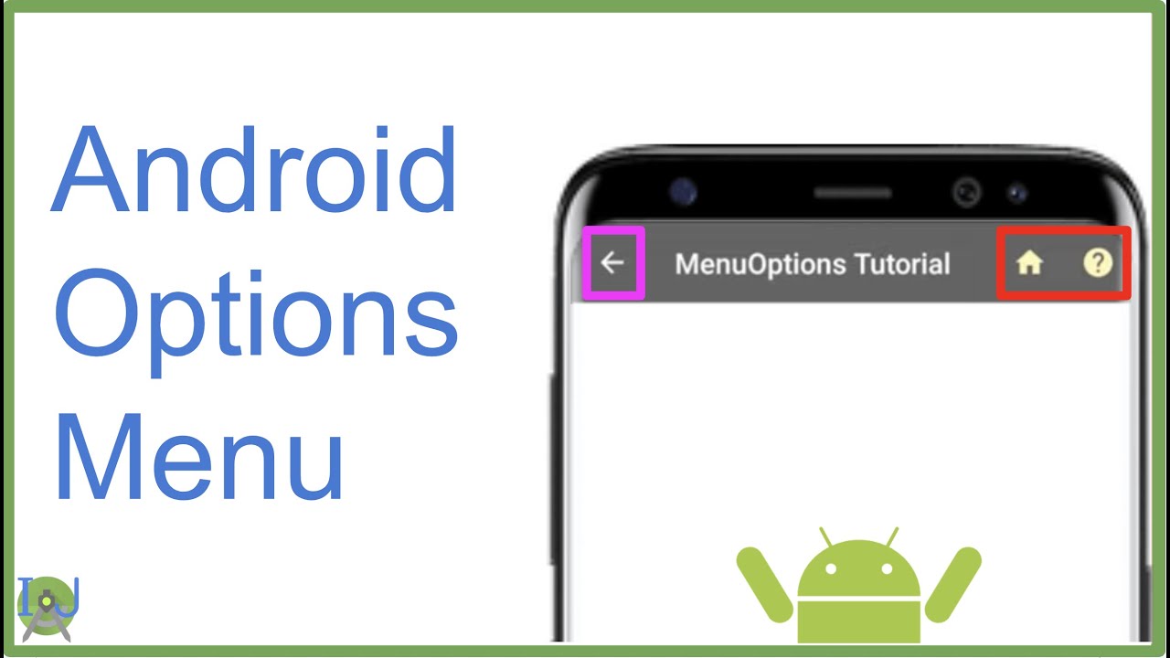 Android Options Menu Tutorial Youtube