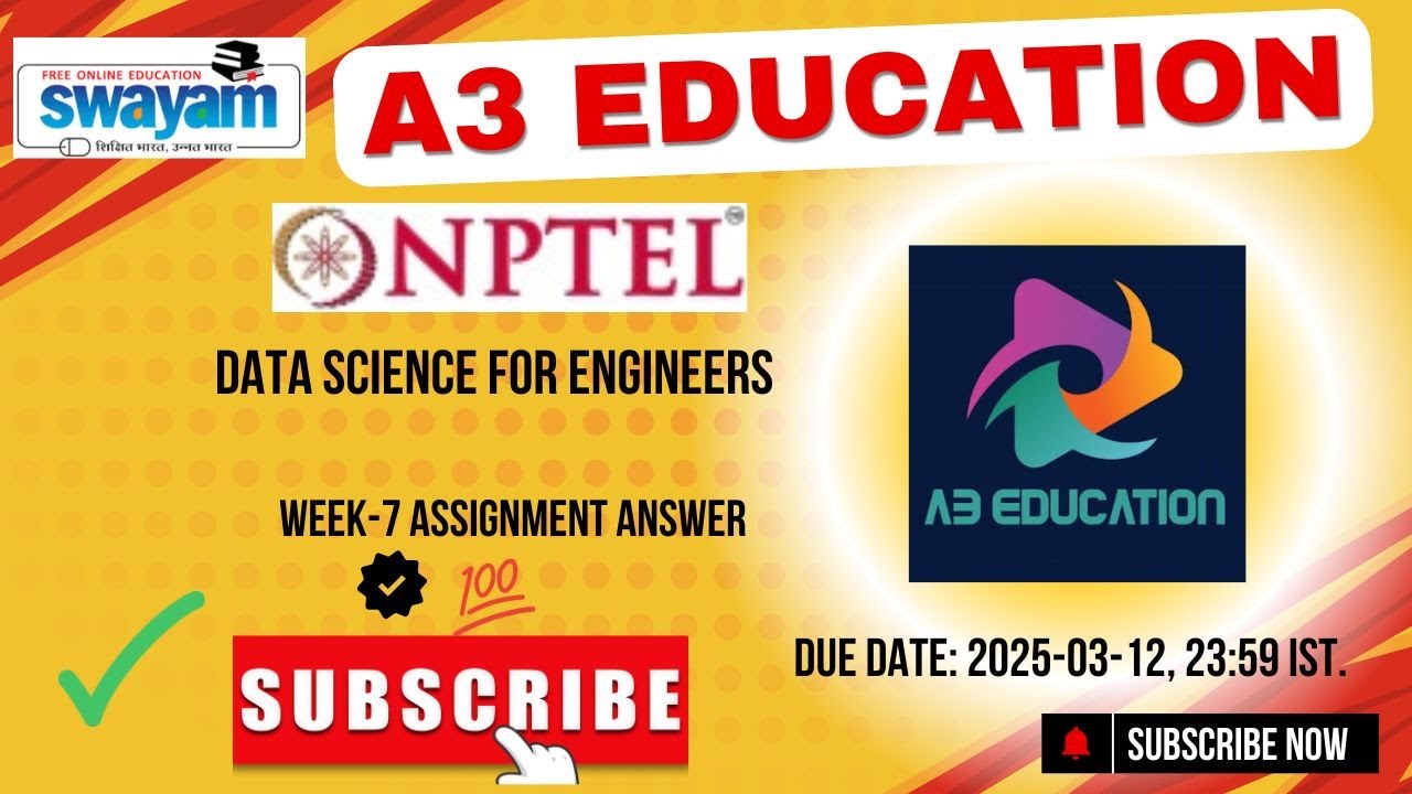 Nptel Data Science For Engineers Week 7 Assignment Answers Solution