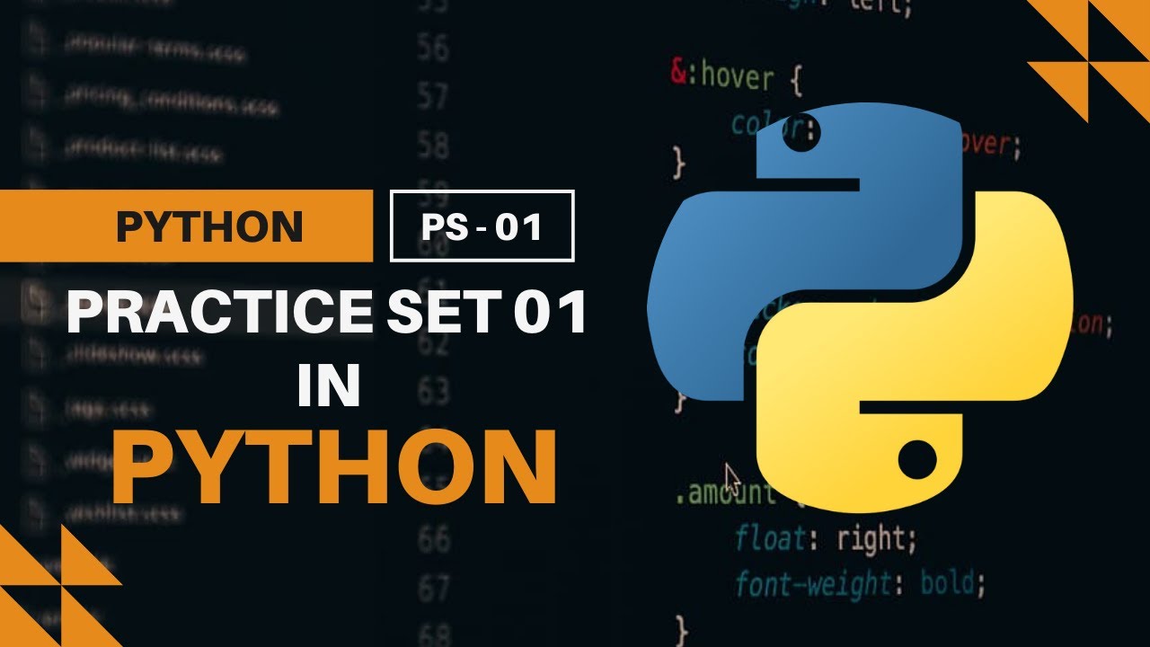 Practice Set 01 Python For Beginners Youtube