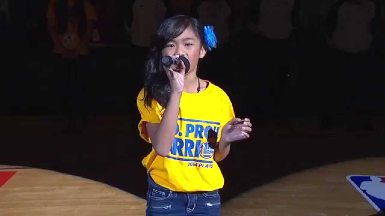 Nayah Damasen 9 Yr Singing Anthem For Warriors Vs Clippers Playoff 2014
