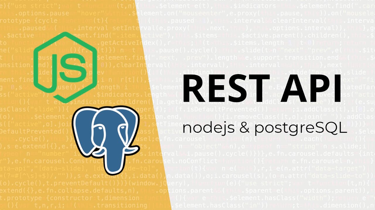 Nodejs Postgresql Rest Api Youtube