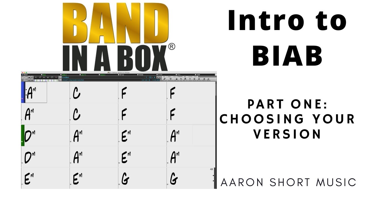 Intro To Band In A Box Pg Music Part 1 Youtube