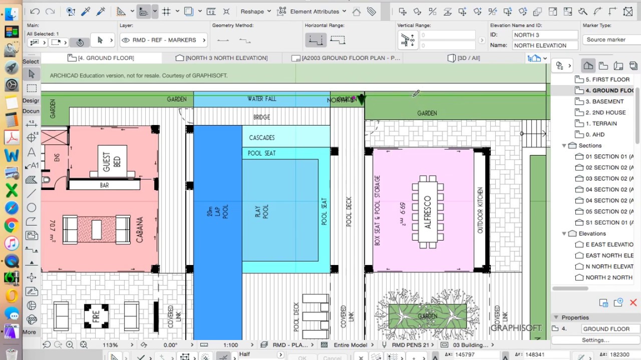 Archicad 21 House Project Part 25 Elevation View Settings Youtube