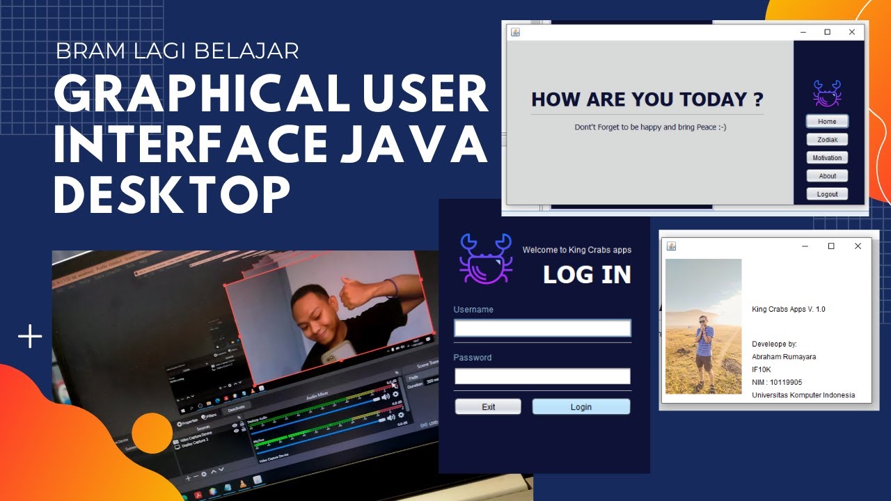 Tutorial Java Desktop Graphical User Interface Youtube