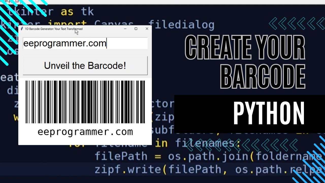 Create Your Barcode Python Tutorial Youtube