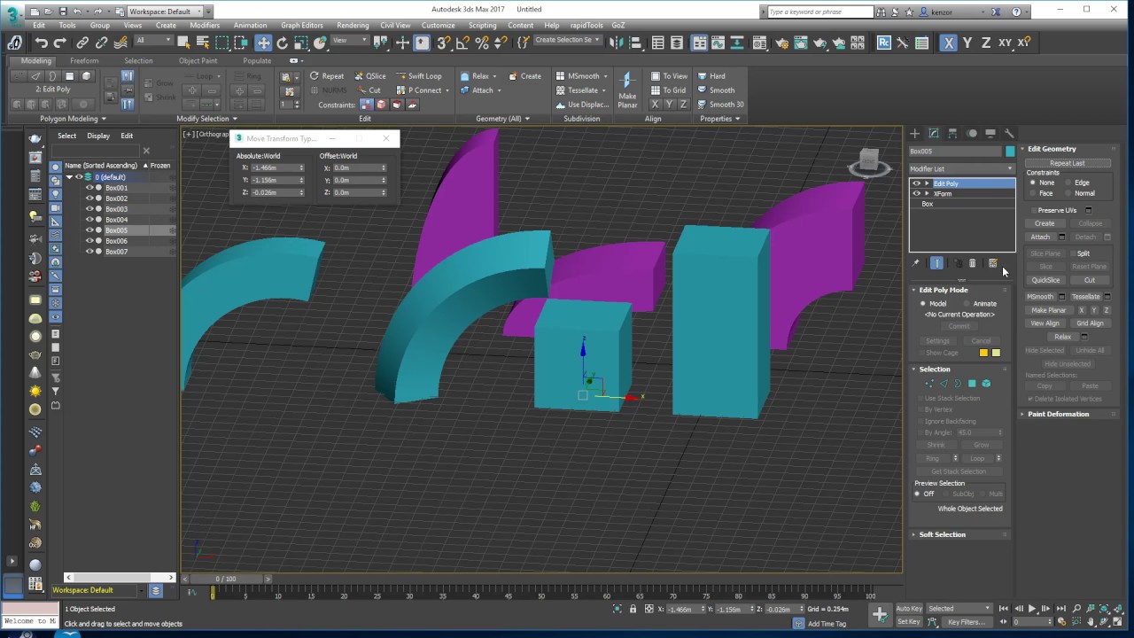 Intro To 3dsmax 07 Reset Xform Youtube