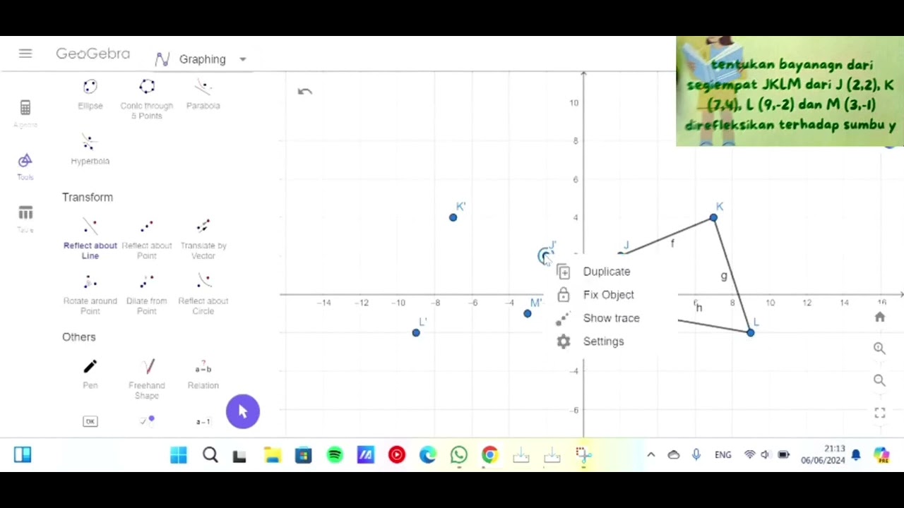 Geogebra Translasi Youtube