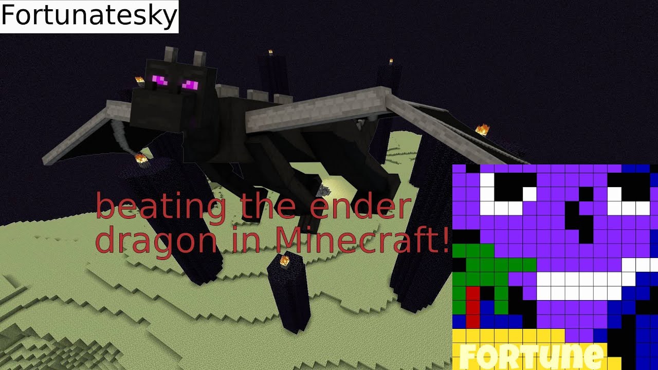 Beating The Ender Dragon In Minecraft Practice Youtube