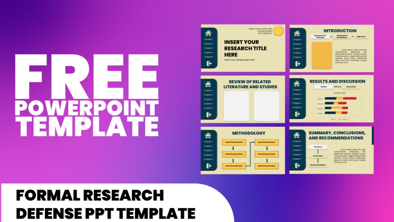 Free Formal Research Defense Ppt Template By Rome Youtube