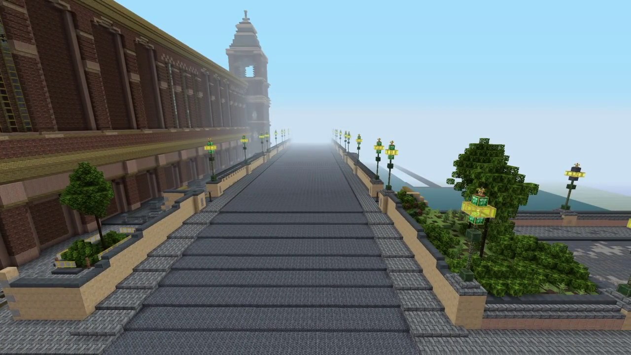 Minecraft Victorian London Southwark Bridge Railway Bridge