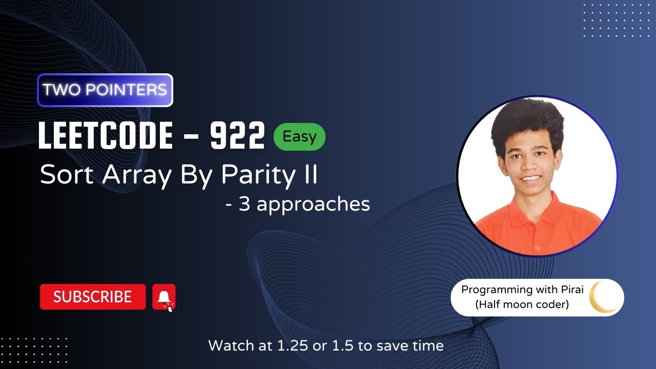 Sort Array By Parity Ii Leetcode 922 Approach Code With