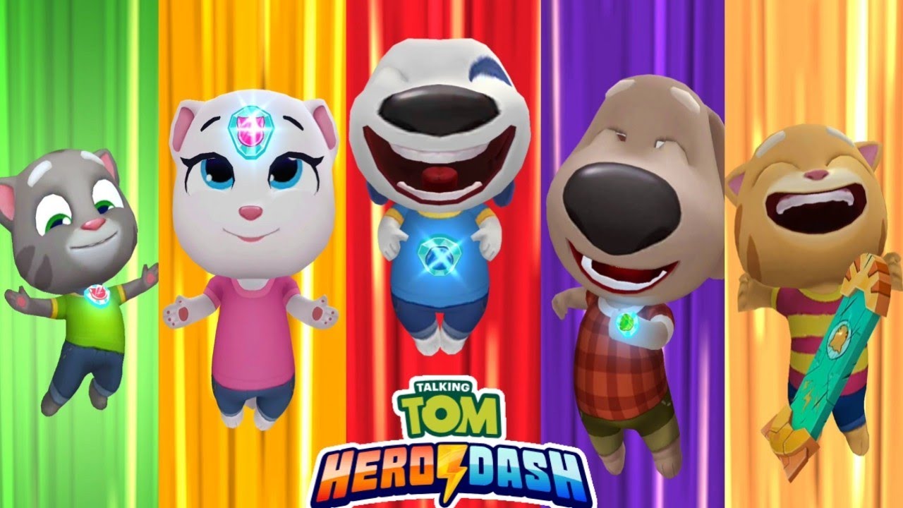 Talking Tom Hero Dash All Characters Unlocked Gameplay Ios Android