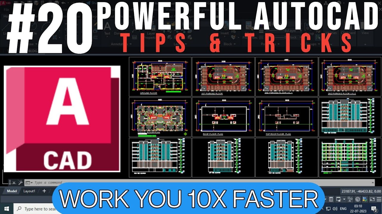20 Powerful Autocad Tips Tricks Yqarch Tutorial Youtube