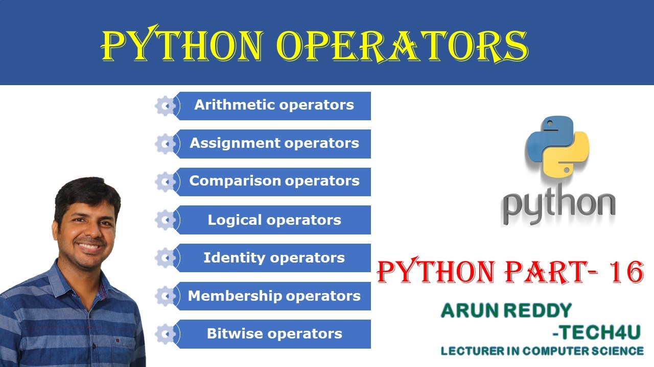 Python Part 16 Operators Youtube
