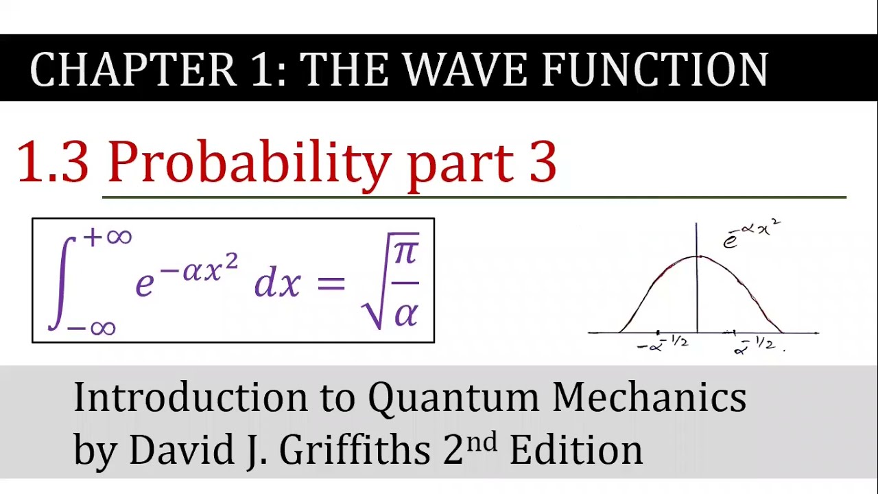 5 Probability Part 3 The Wave Function Griffiths Quantum Mechanics