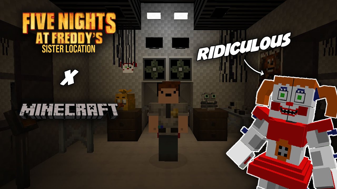 Building A Custom Fnaf Sister Location In Minecraft Youtube
