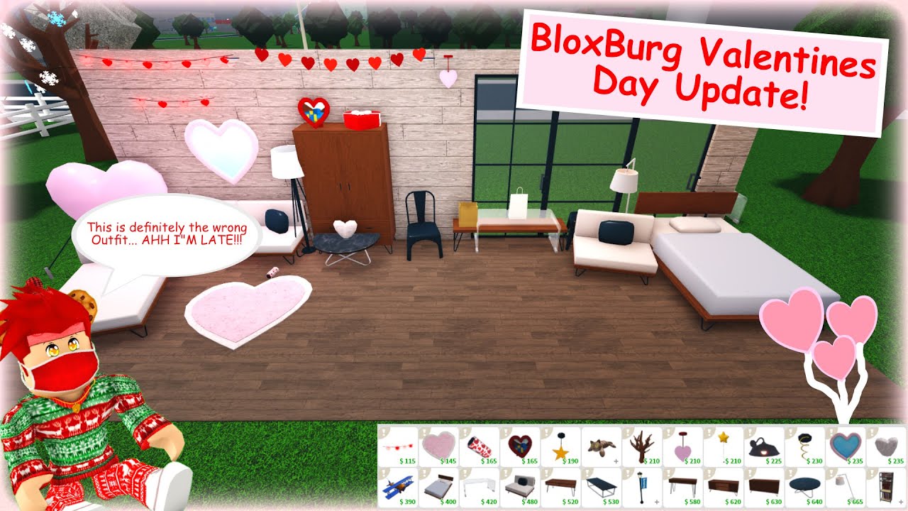 Valenties Update In Bloxburg Bloxburg Valentines Day Update