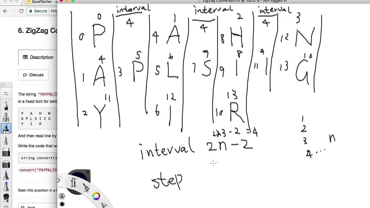 Leetcode Tutorial 6 Zigzag Conversion Youtube