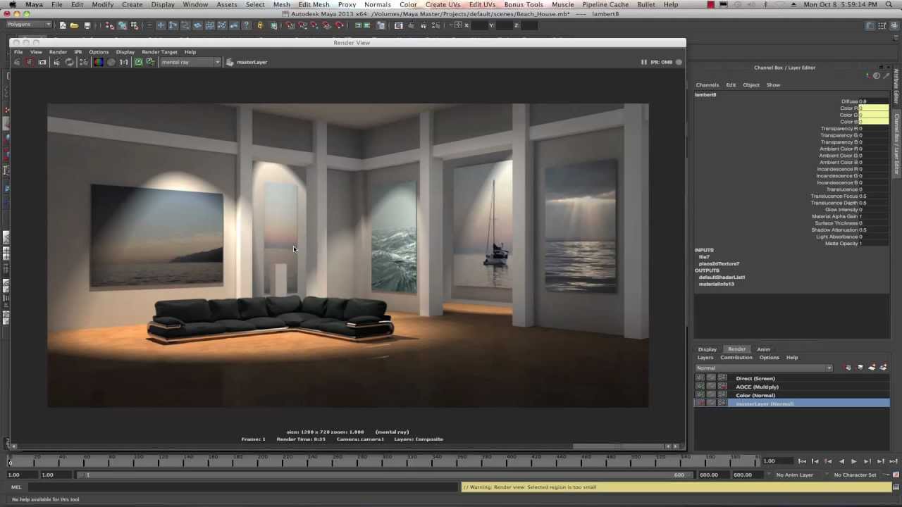 Maya 2013 Render Layers Tutorial By Stuart Christensen Youtube