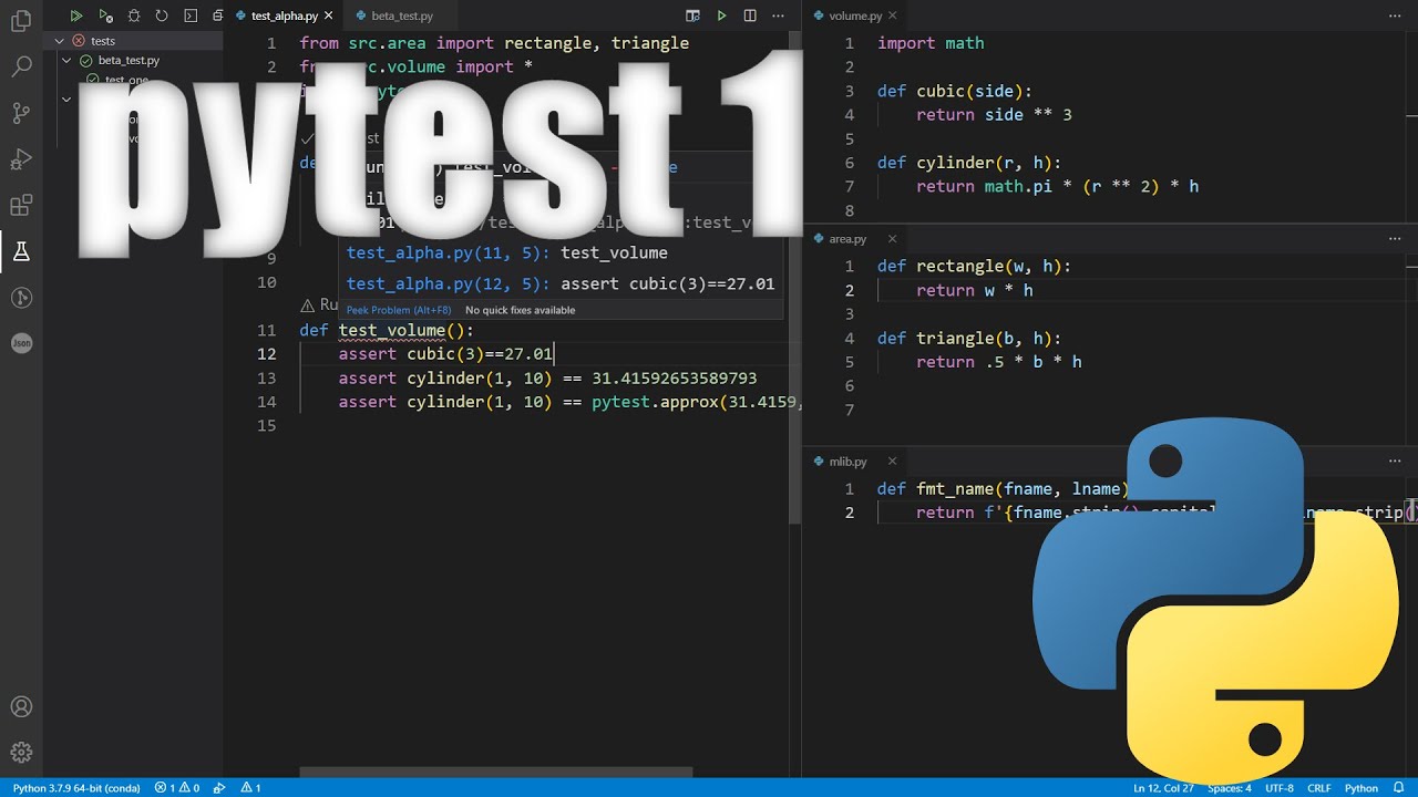 สอน Python การทำ Unit Test ด วย Pytest ตอนท 1 Youtube