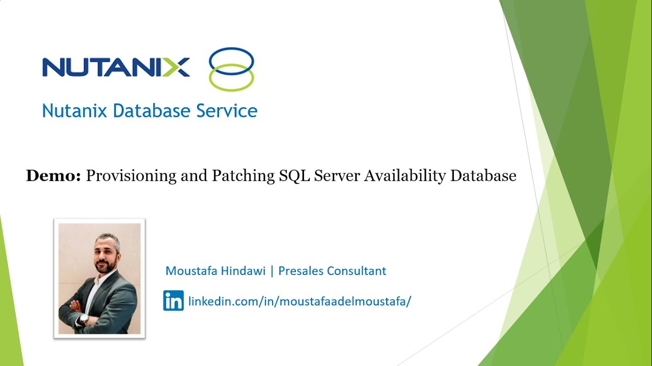 Nutanix Ndb Demo Sql Availability Database Provisioning And Patching