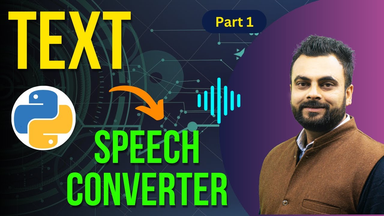 Text To Speech Converter Part 1 Python Project Tts Youtube