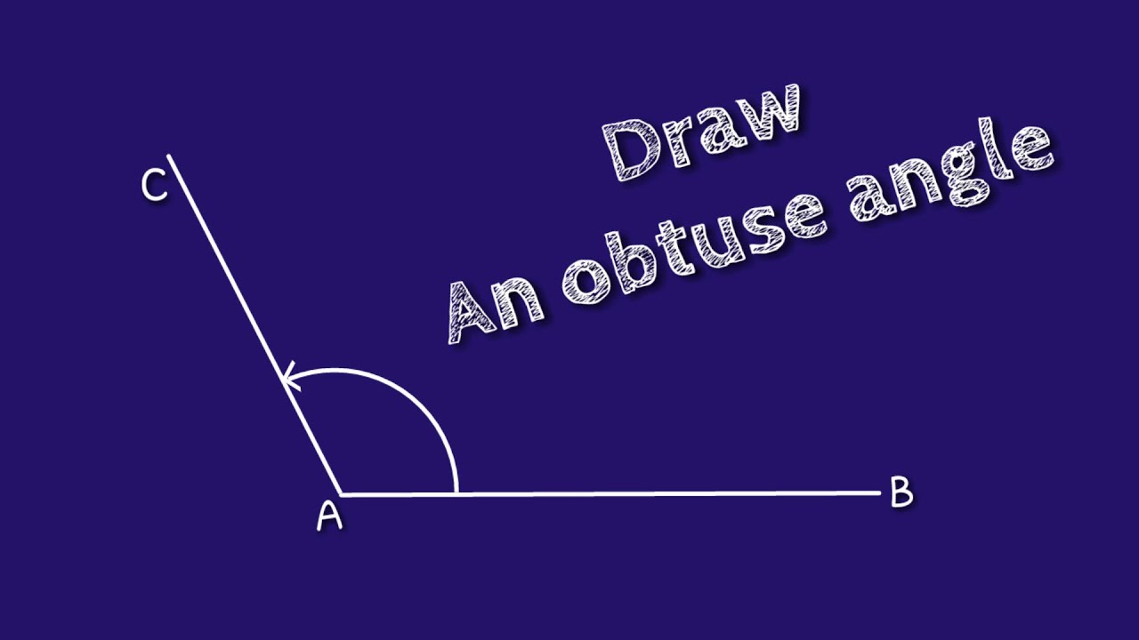How To Draw Obtuse Angle Using Protractor Construct Obtuse Angle