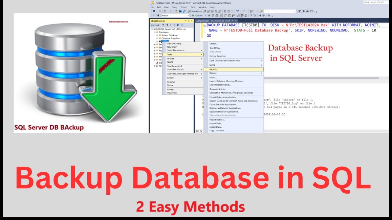 How To Take Database Backup In Sql How To Backup Databases In Sql