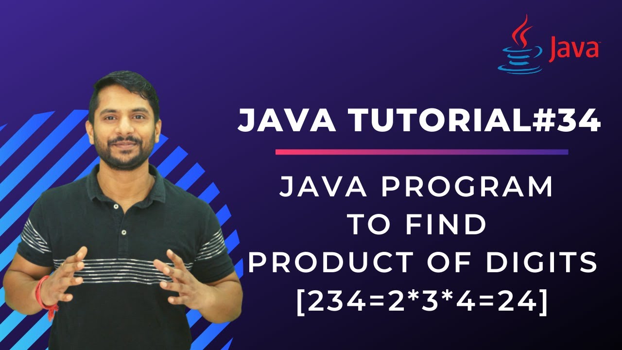 Java Program To Find Product Of Digits In Hindi Youtube