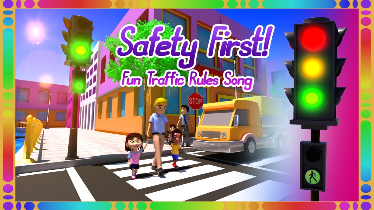 Safety Street And Avoiding Accidents Learning Traffic Rules Togetherрџљ рџљё