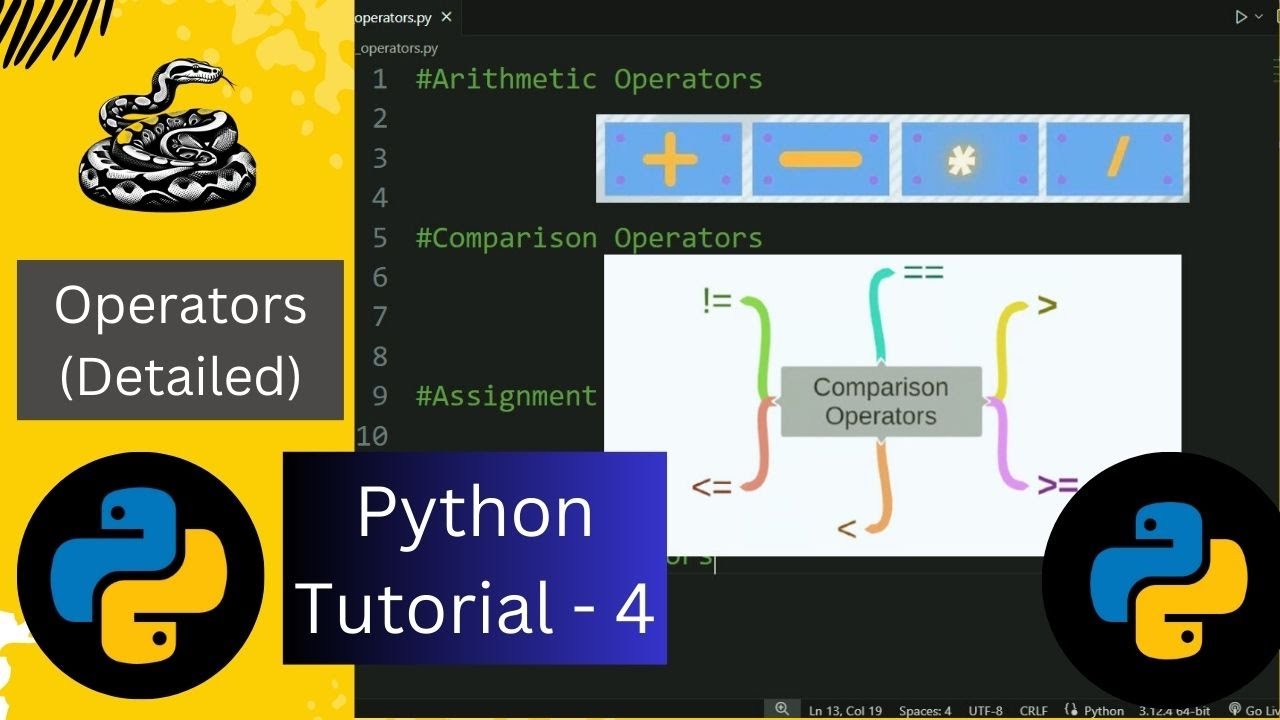 Python Operators Python Tutorial 4 Python Full Course Python