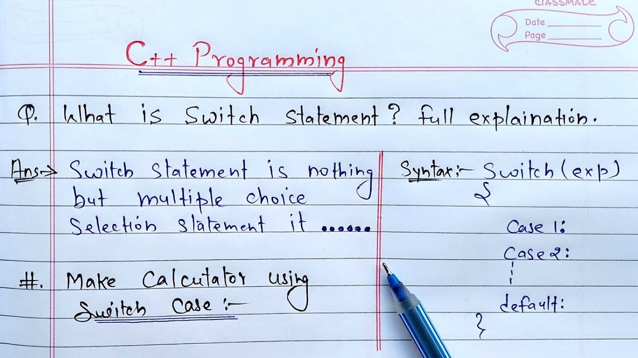 C Switch Statement Learn Coding Youtube
