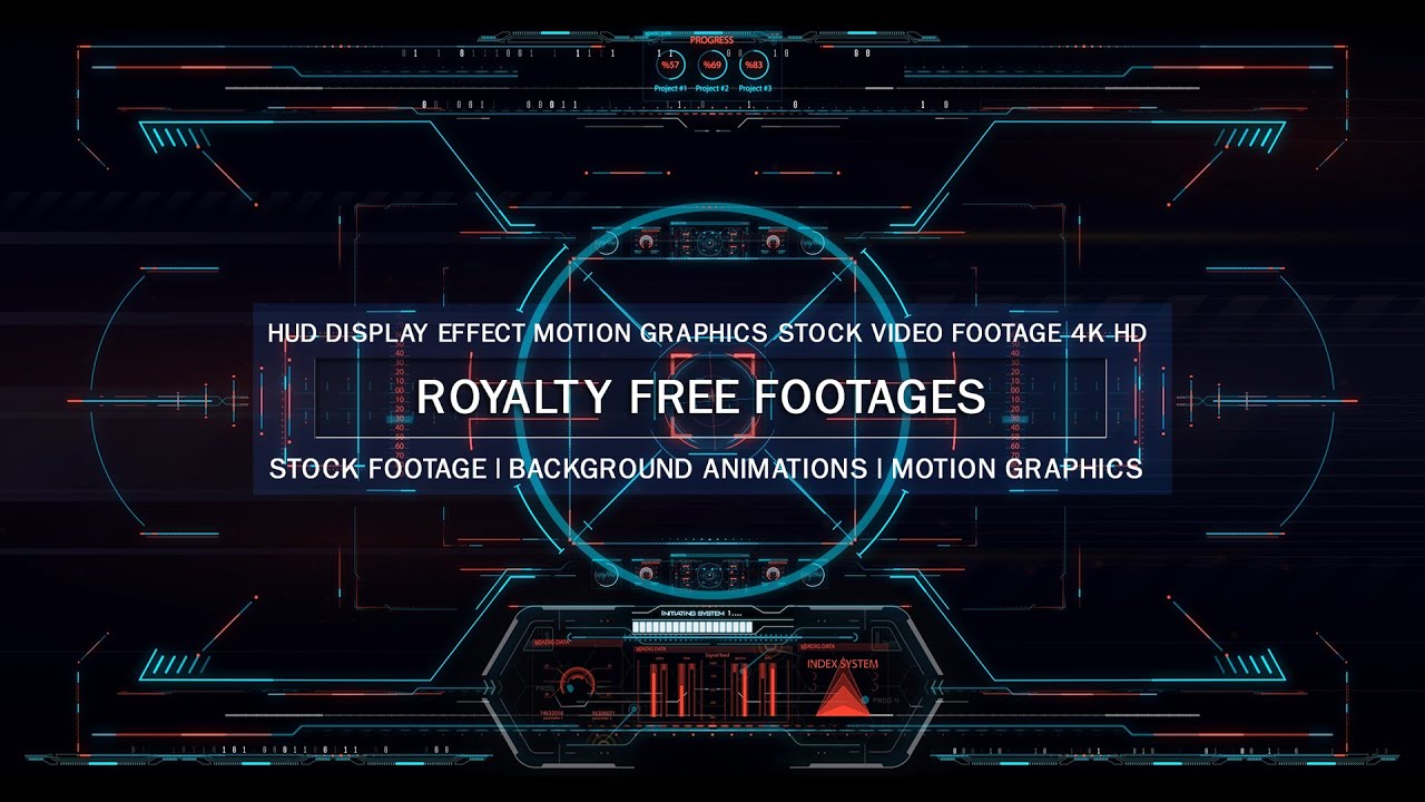 Hi Tech Hud Display Effects Animation 4k Hud Motion Graphics