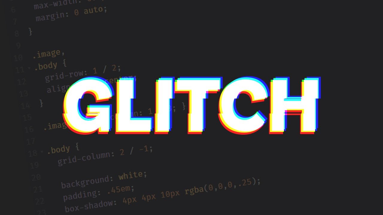 Animated Glitch Text Effect With Css Only Youtube