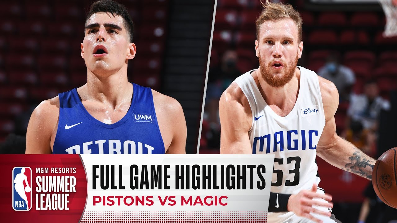Pistons At Magic Nba Summer League Full Game Highlights Youtube