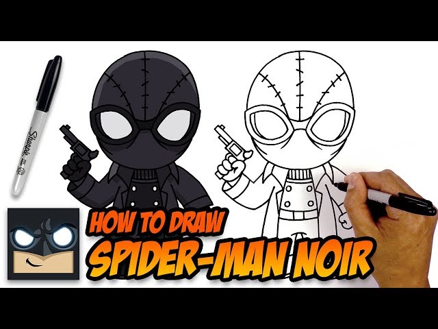 How To Draw Spiderman Noir